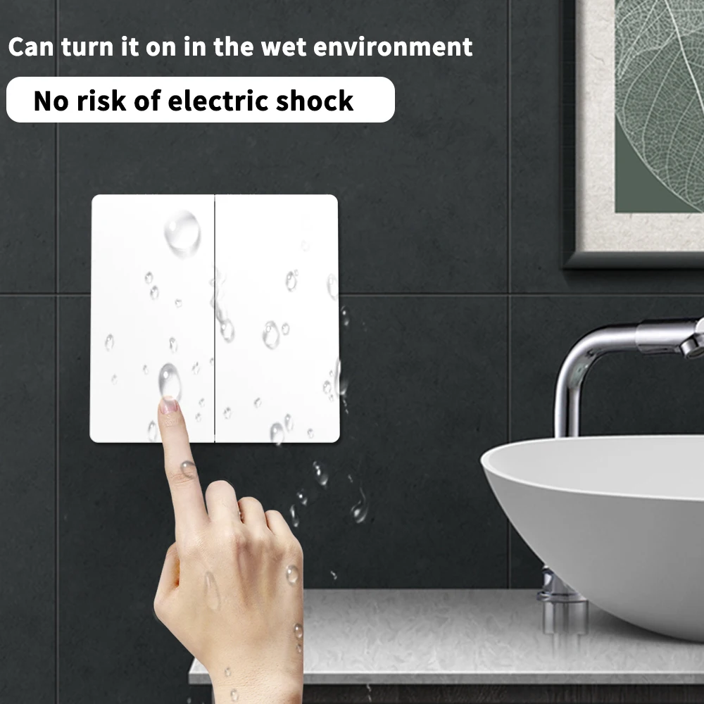 Smart Wireless Waterproof Push Button Light Switch with Remote Control ...