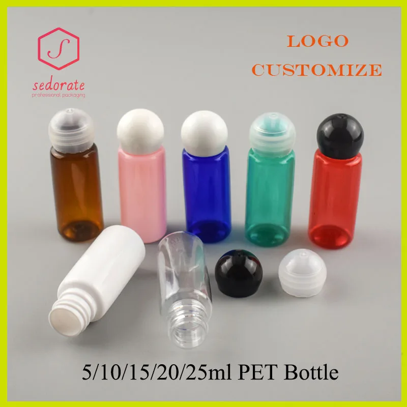50pcs 5ml Mini Plastic Bottle With Ball Lid Insert 10ml 15ml 20ml Empty ...