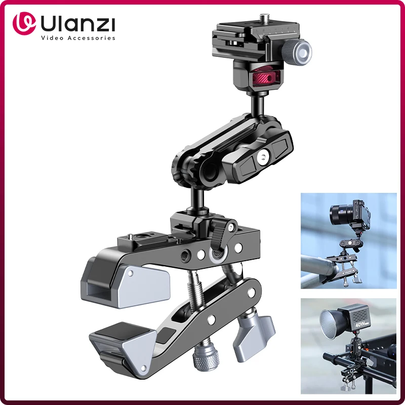 Ulanzi-CU03-Super-Clamp-w-Arca-Swiss-Quick-Release-Plate-NATO-Rail-360 ...