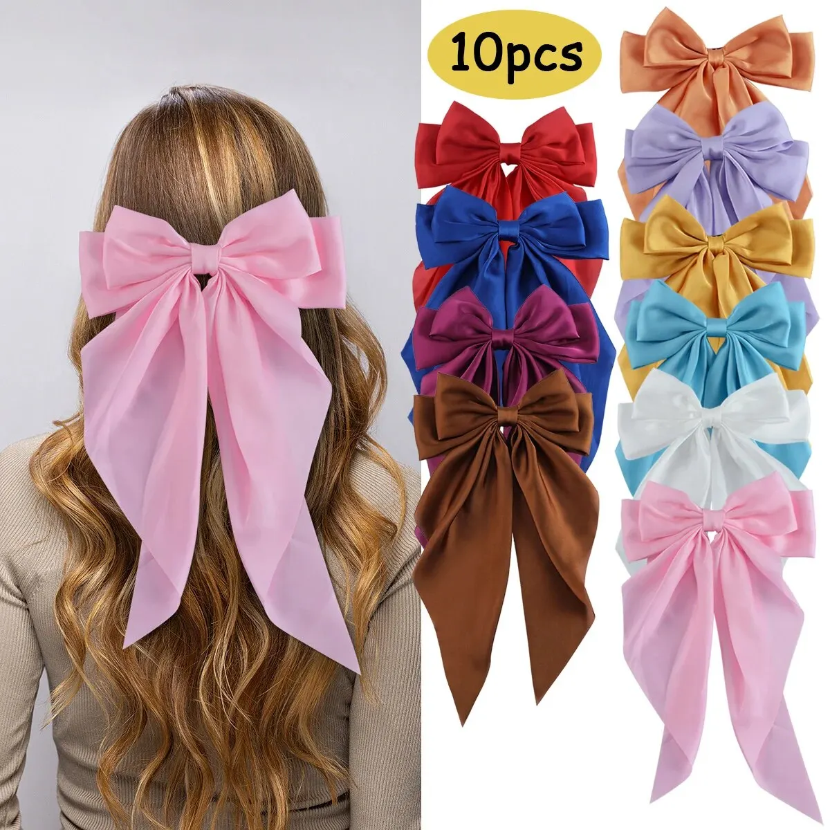 Pinza-para-el-pelo-con-lazo-para-ni-a-y-mujer-accesorio-para-el-cabello ...