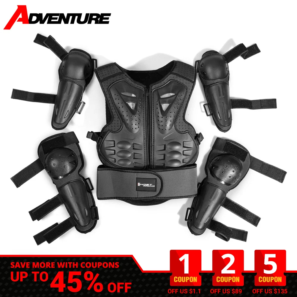 Kids-Motorcycle-Armor-Set-Moto-Body-Armor-Protection-Motocross-Knee ...