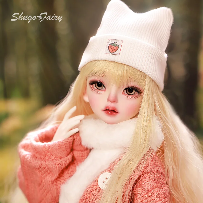 Bee BJD Doll 1/4 MioA Fullset Warm Winter Bright Pink Sweater Skinny ...