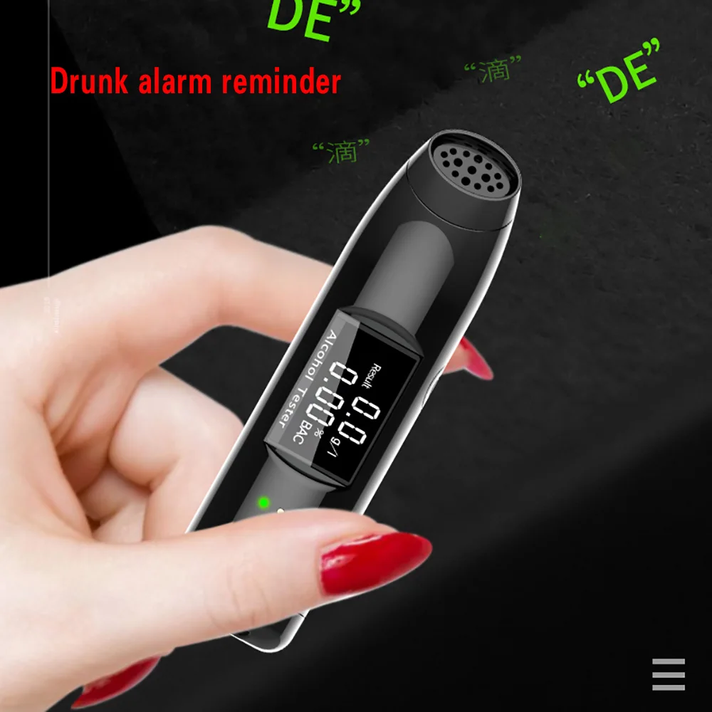 Professional Breath Alcohol Tester Breathalyzer with LCD Screen Air ...
