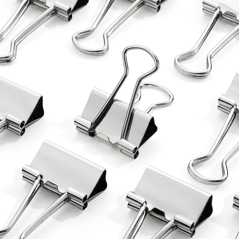 Clips-de-carpeta-de-5-a-30-piezas-Clips-de-Metal-para-papel-inoxidable ...
