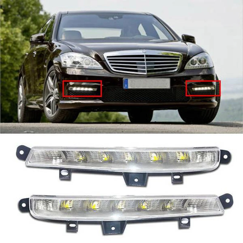 Car Side DRL LED Fog Lamps Lights Daytime Running Lights For Mercedes ...