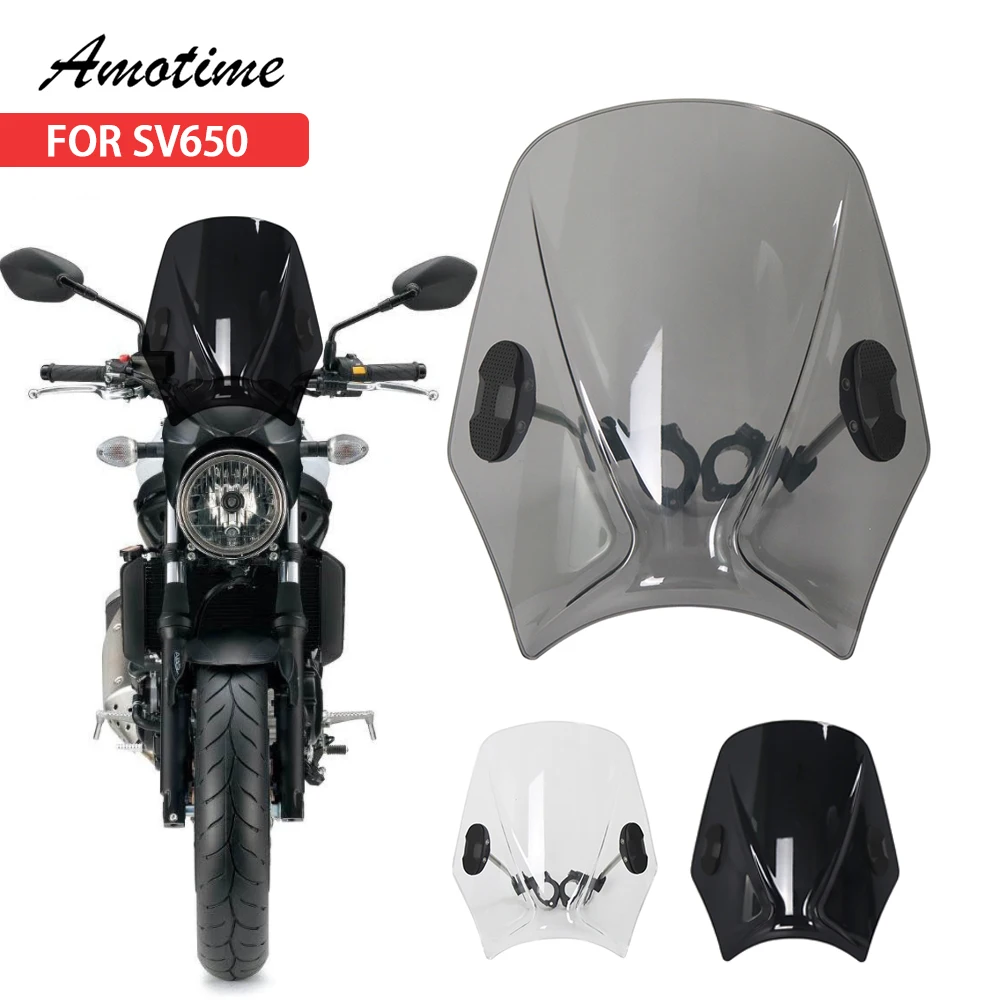 For-SV650-Accessories-Motorcycle-Adjustable-Wind-Screen-Windshield-For ...