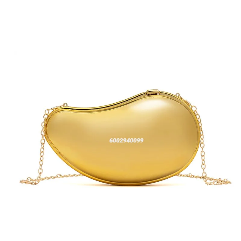 Women Shiny Golden Purse Stylish Mango Shaped Clutch Bag Ladies Luxury ...