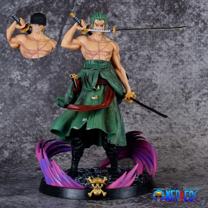 Samurai Sanji Toys One Piece Roronoa Zoro Luffy Anime Figure Three ...