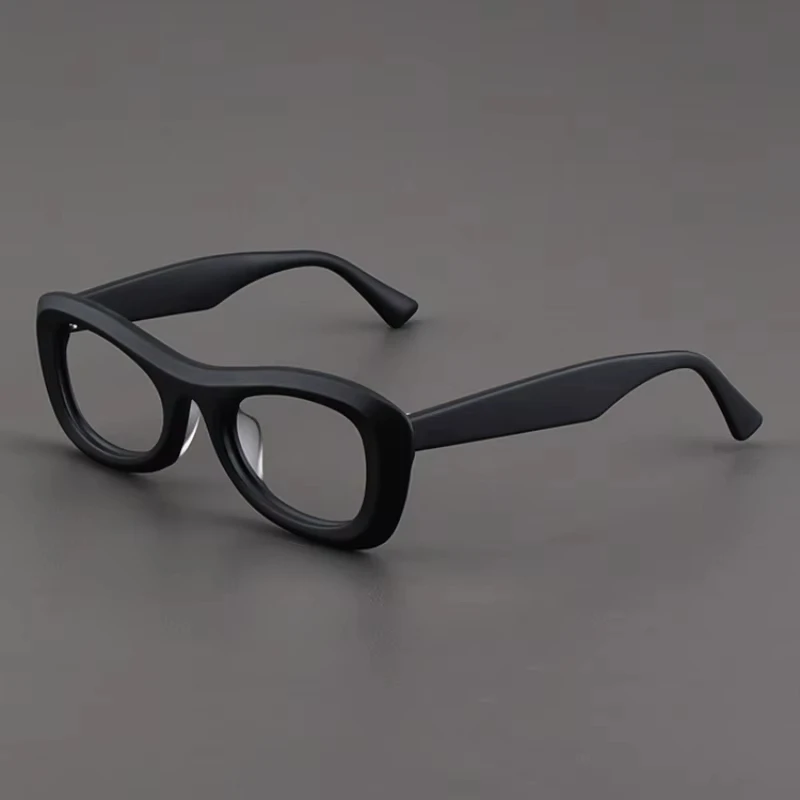 Women Glasses Frame Retro Frosted Black Oval Thick High-quality Acetate ...