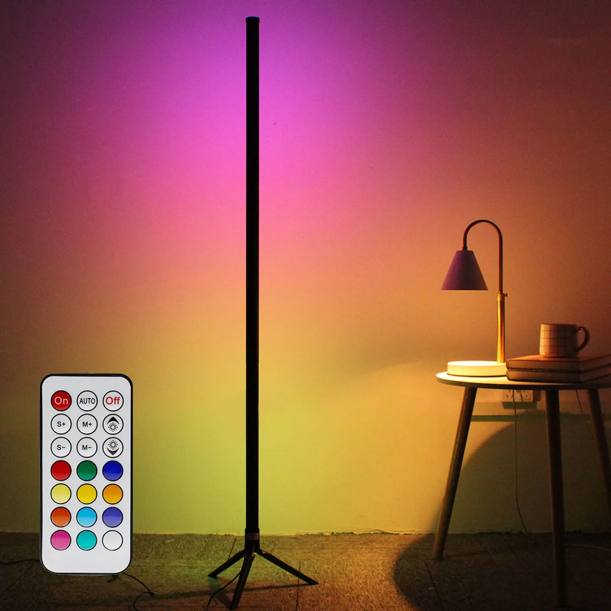 Dimmable-RGB-LED-Light-Bar-120cm-Standing-Tripod-Floor-Lamp-Modern-Mood ...