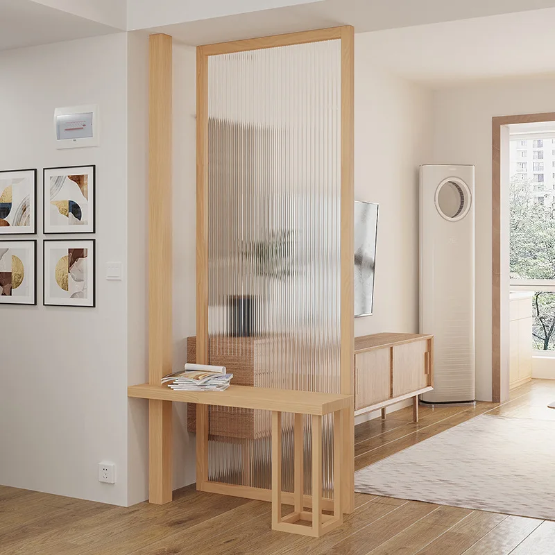 Wooden Partition With Glass