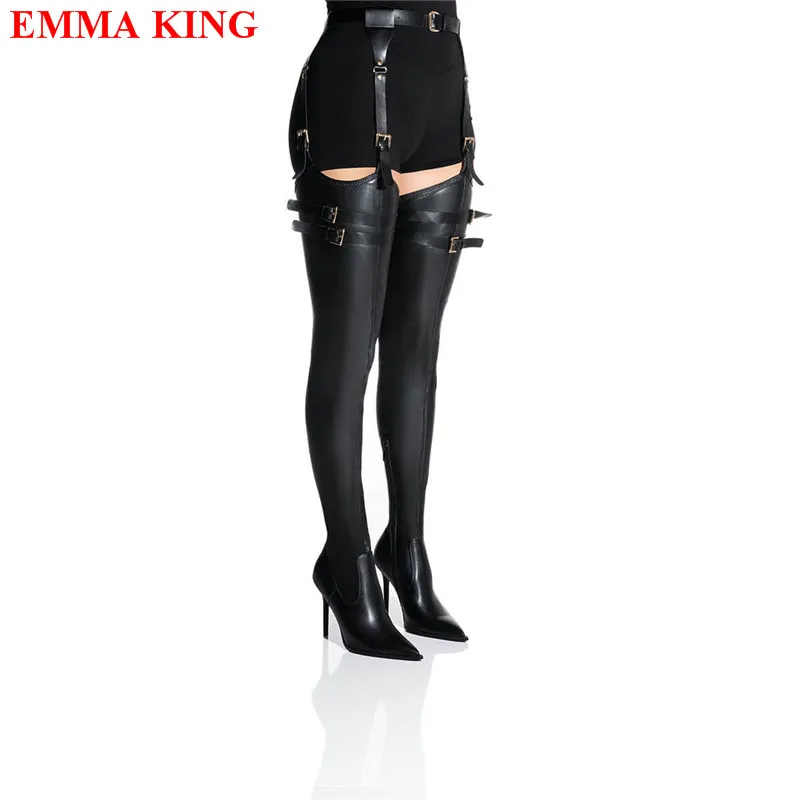 Platform Boots For Women HiColor Women's Belted Thigh-High Boots – 4 ...