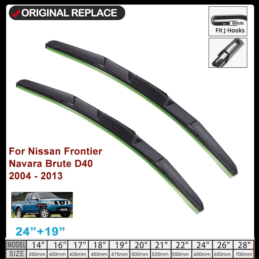 Wiper-LHD-Front-Wiper-Blades-For-Nissan-Frontier-Navara-Brute-D40-2004 ...