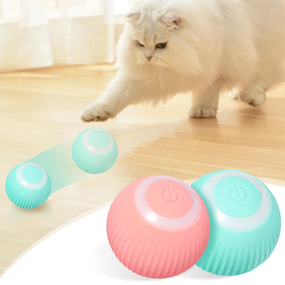 Smart Electric Cat Ball Toys Automatic Rolling Cat Toys for Cats ...