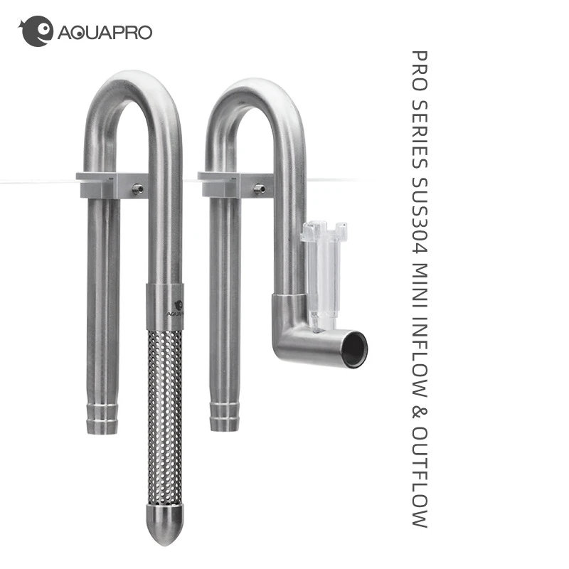 AQUAPRO-Mini-Skimmer-Stainless-Steel-Inlet-Outlet-Pipes-Inflow-Outflow ...