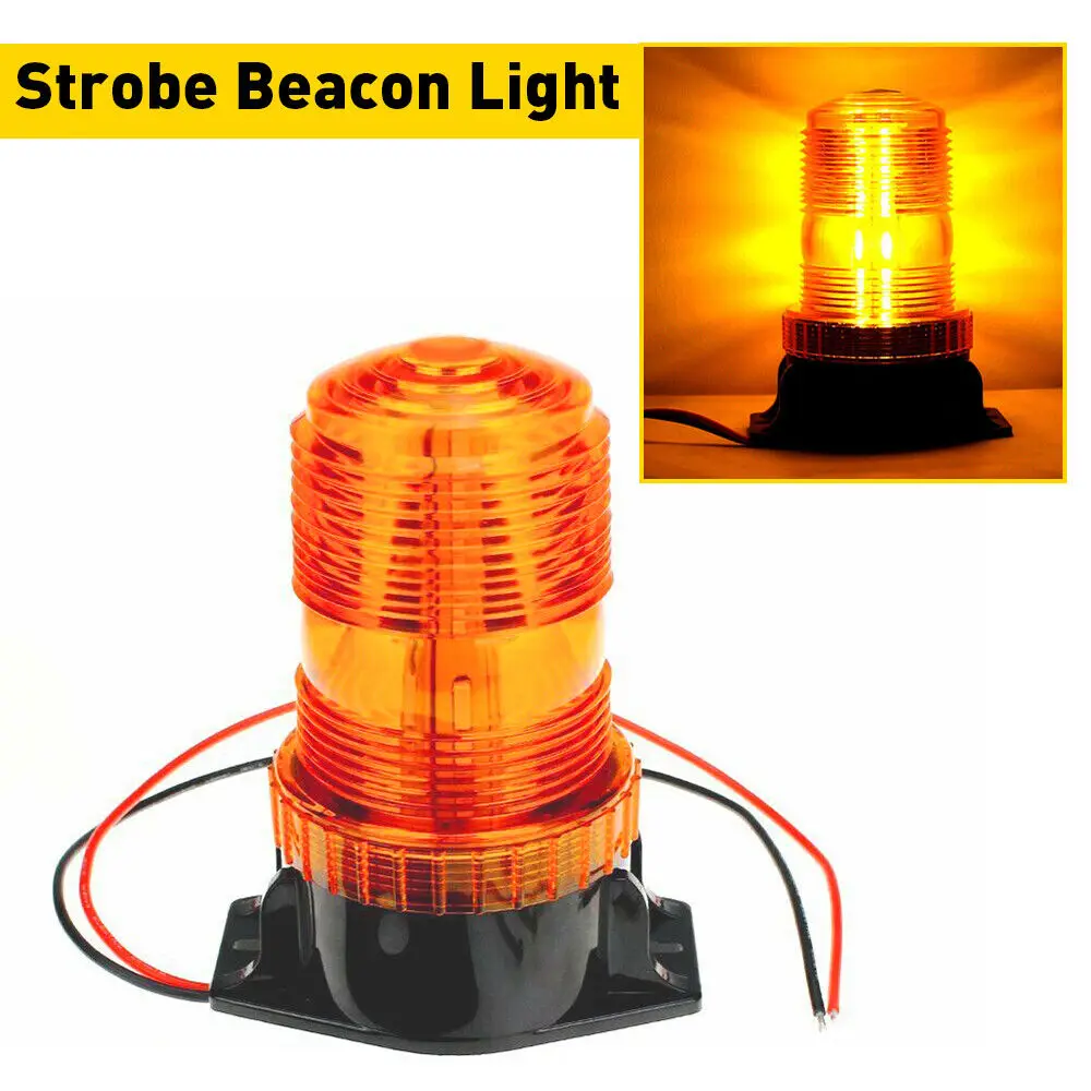 Amber-LED-Rotating-Strobe-Light-Rooftop-Flash-Beacon-Emergency-Warning ...