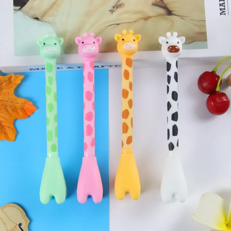 Cute-Cartoon-Giraffe-Gel-Canetas-Caneta-De-gua-Neutra-Papelaria ...