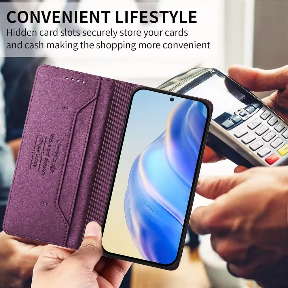Magnetic Flip Leather Wallet Case with Card Slot for Galaxy M62 4G (Pink)