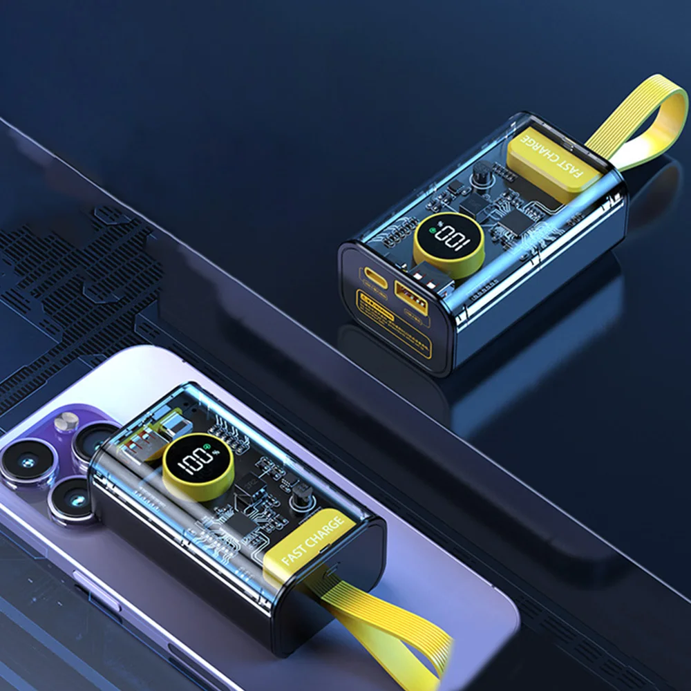 Cyberpunk Transparent 10,000 mAh Fast Charging Powerbank - Shopivate.pk