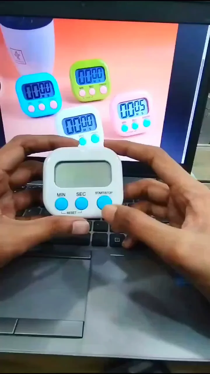 Multi-function Electronic Timer LCD Display Magnetic Digital Timer Kitchen Baking Countdown ...