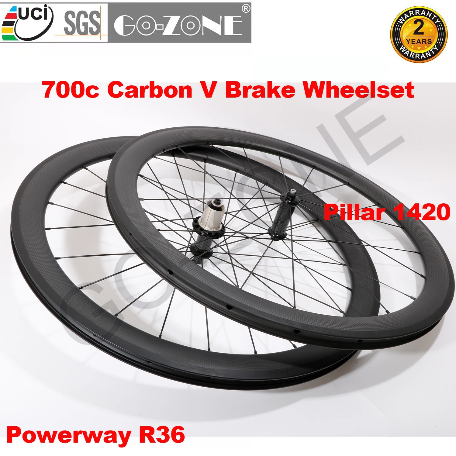 Carbon-700c-Wheelset-26mm-Clincher-Tubeless-Tubular-Straight-Pull ...