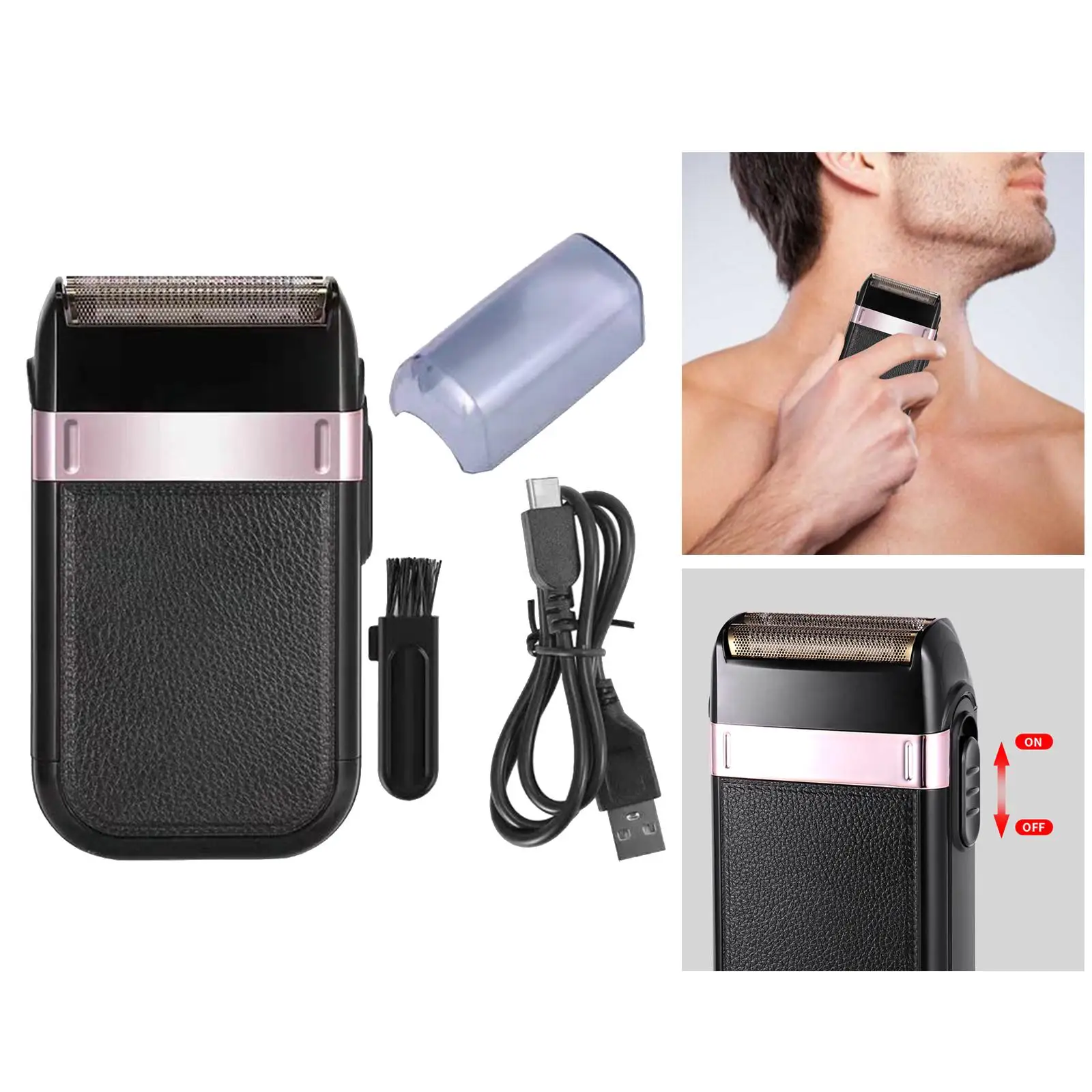 Men-Retro-Electric-Razor-Compact-3D-Suspension-Detachable-Cutter-Head ...