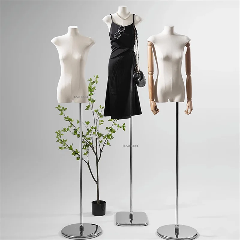 Wooden-Arm-Female-Mannequins-for-Women-s-Clothing-Half-Body-Wedding ...
