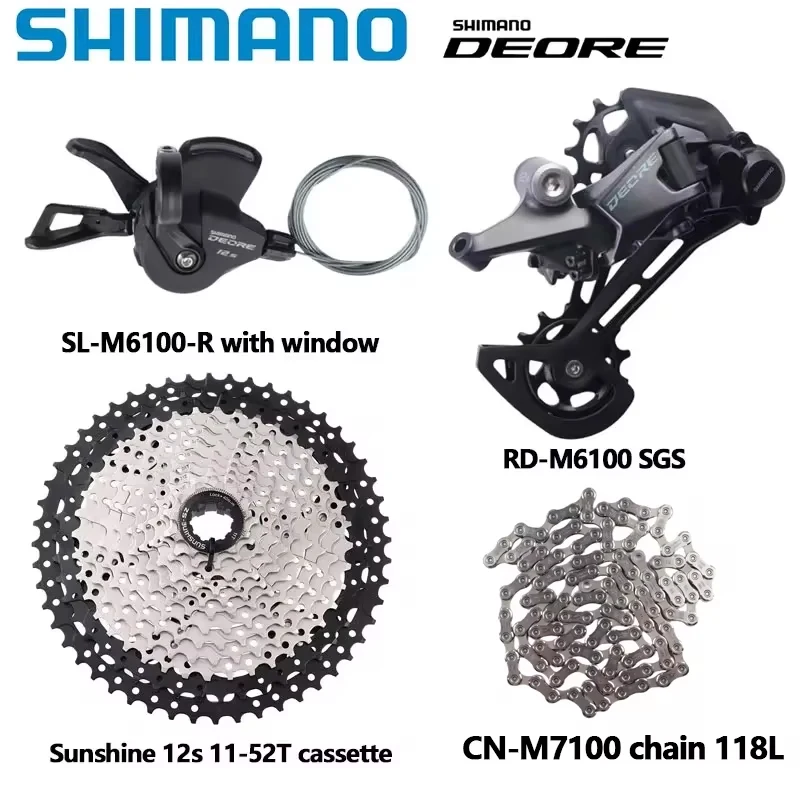 Bike-Rear-Derailleur-M6100-SL-Shifter-Chain-51T-SLX-XT-Cassette-Shimano ...