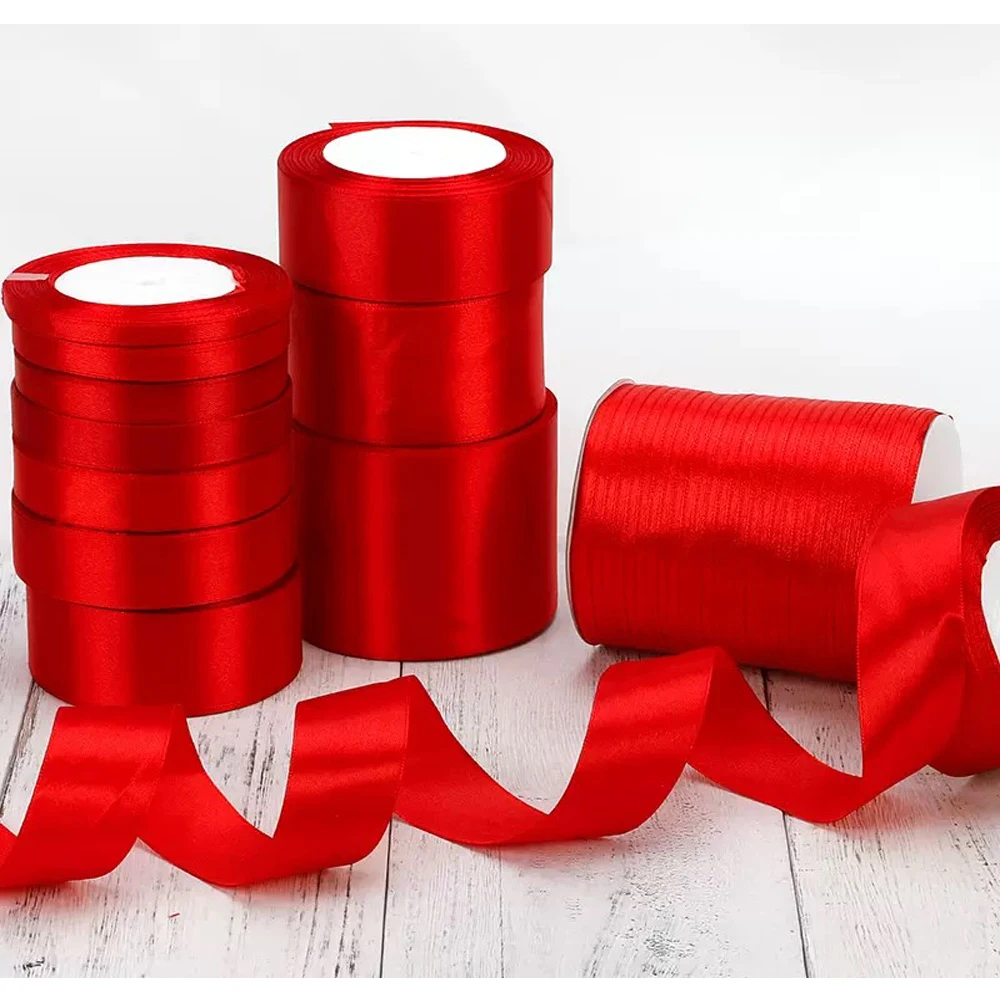 22-Meters-Roll-Red-Satin-Ribbon-Christmas-Halloween-Wedding-Party ...