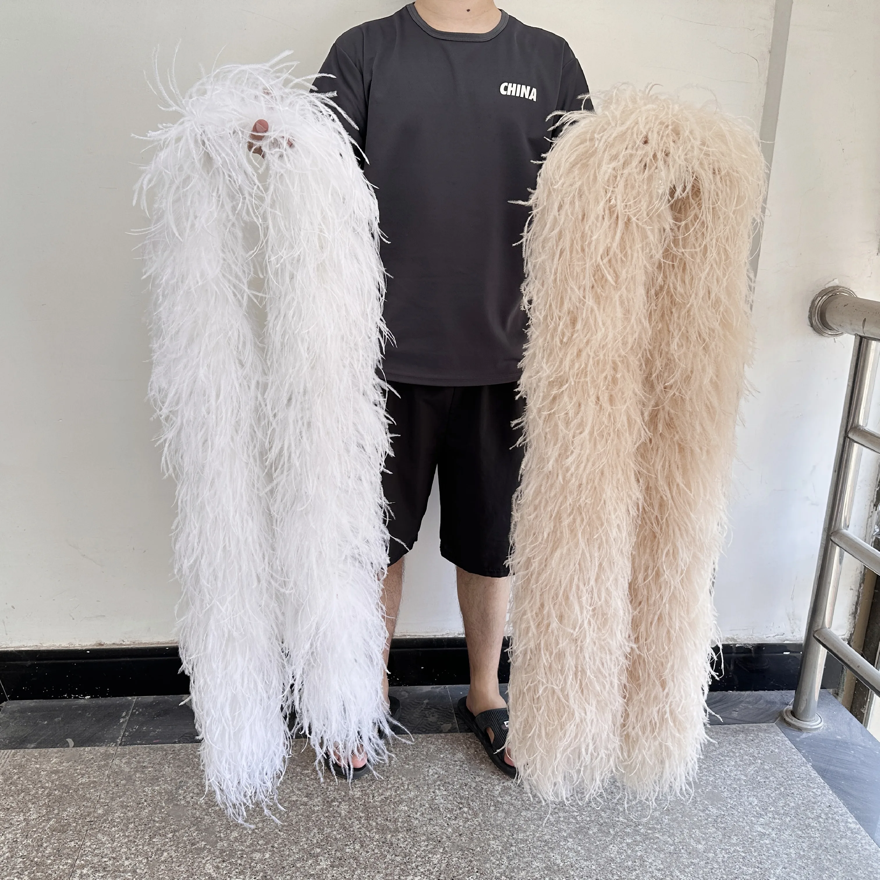 Customized-White-Ostrich-Feathers-Trim-Boa-2-to-10Ply-Thicker-Plume ...