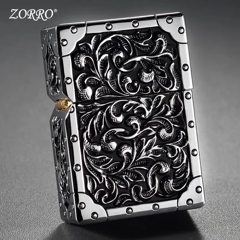 The New ZORRO Brand Pure Copper Five-Sided Windproof Kerosen e Lighter ...