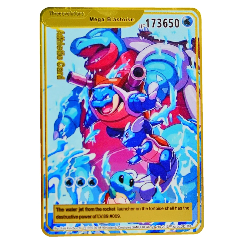 Card Metal Pokémon Letters Mewtwo Gx Pikachu Charizard Vmax Genga ...