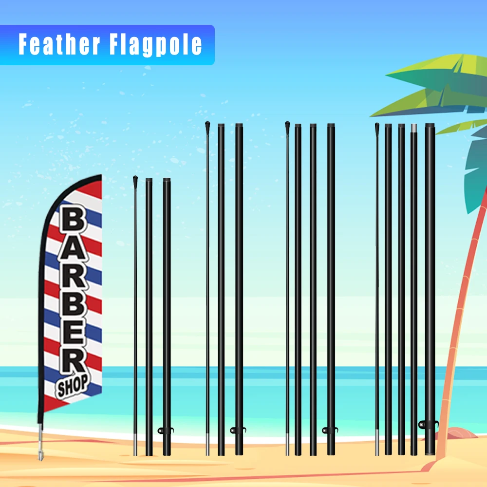 Feather-Flag-Poles-Only-Pole-Without-Bases-Swoop-Flagpole-Kit-Aluminum ...