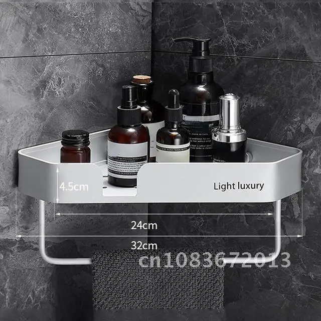 Bathroom-Shelves-Set-Punch-free-Triangle-Corner-Shelf-Shower-Storage ...