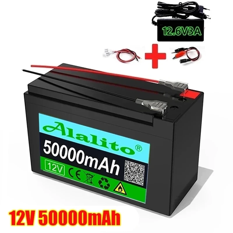 12V-Battery-50Ah-18650-lithium-battery-pack-Rechargeable-battery-for ...