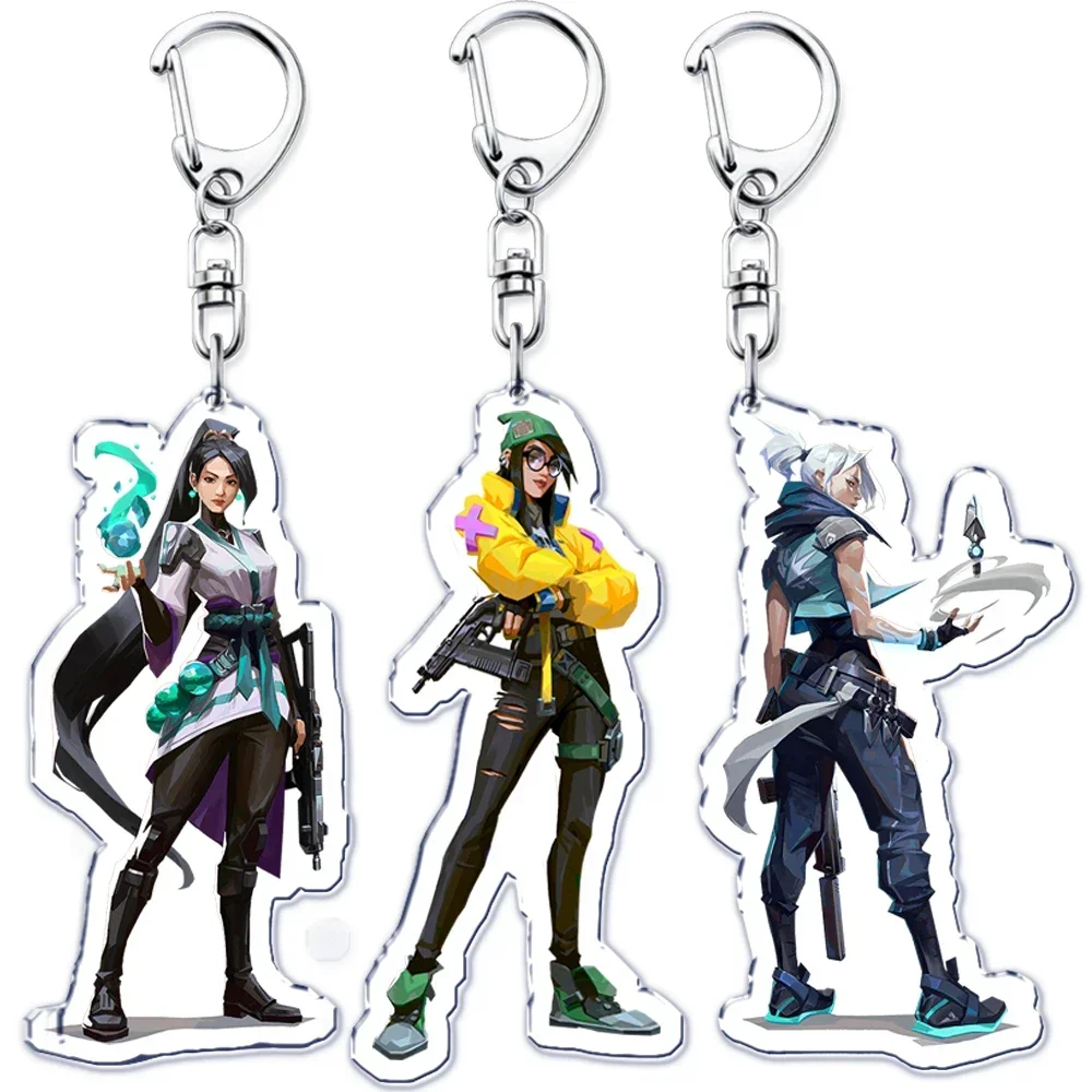 Cute-Game-Keychain-Valorant-Sage-Killjoy-Jett-Sova-Cypher-Man-Key-Chain ...