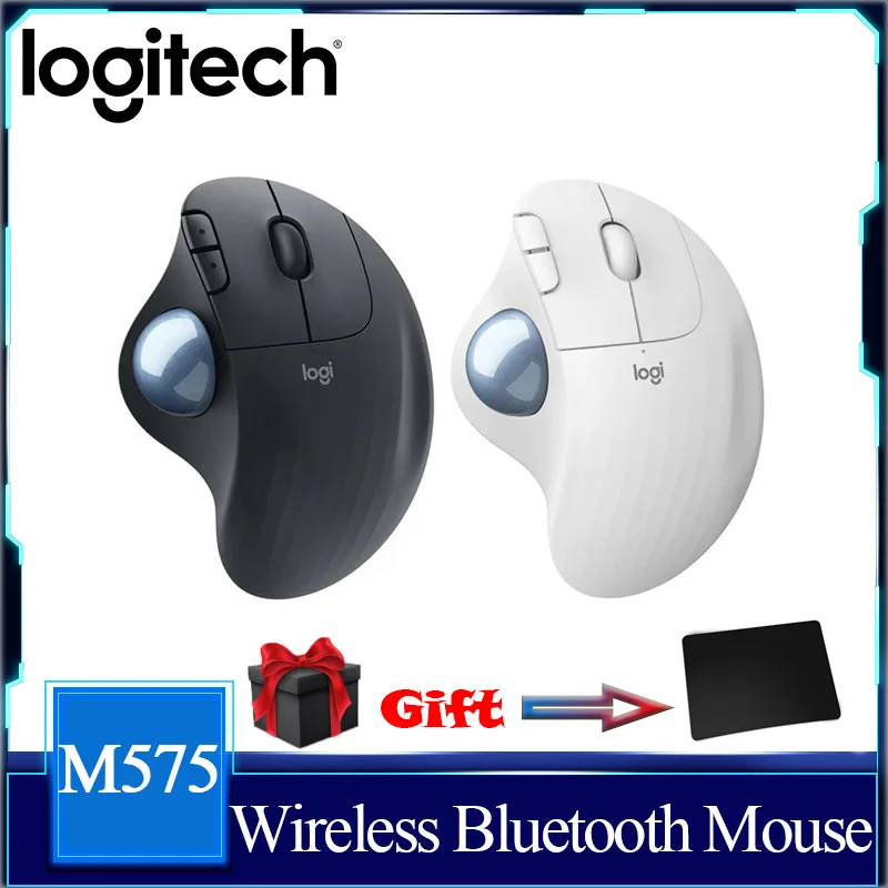 Logitech ERGO M575 Wireless Trackball Ergonomic Mouse 5 Buttons ...