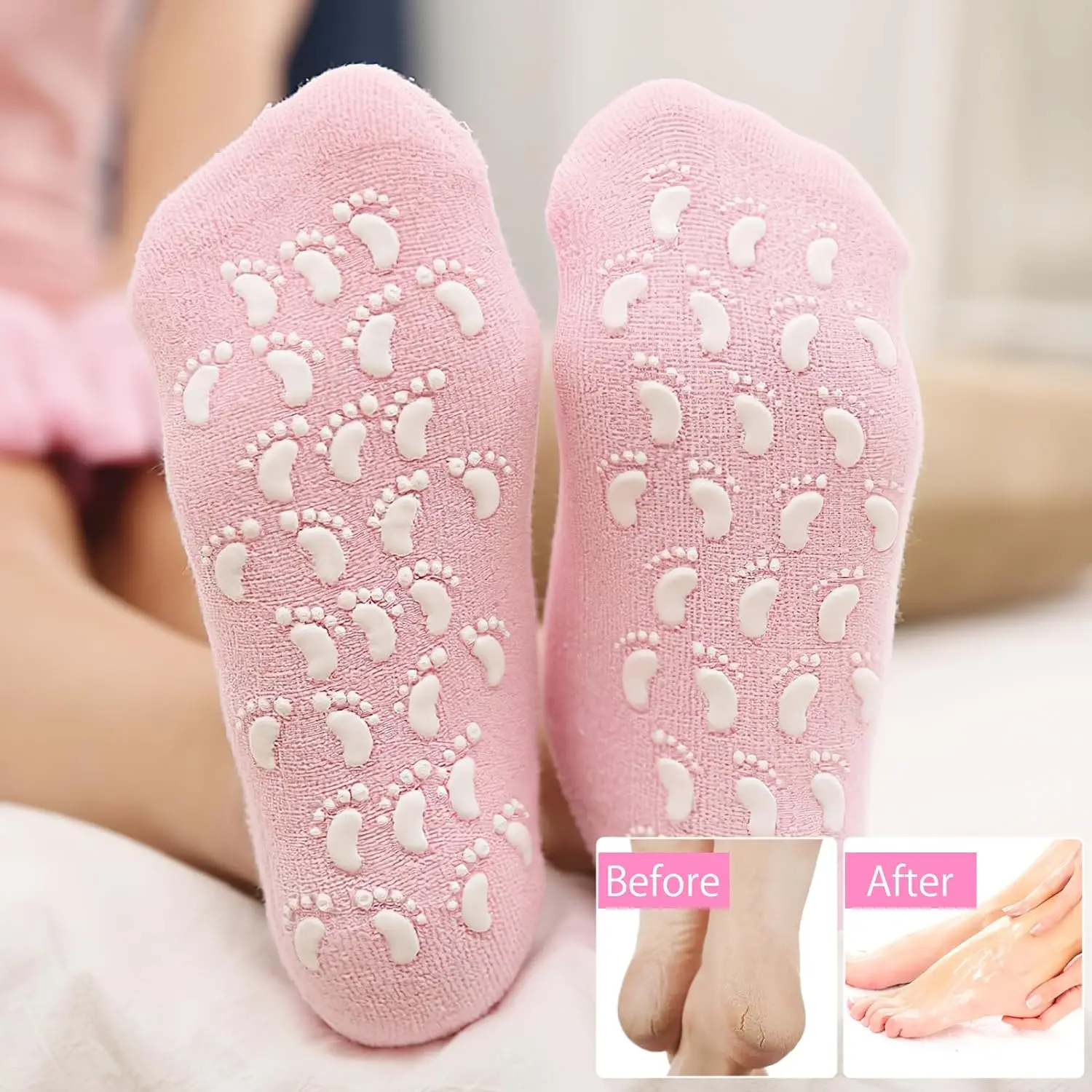 2pc-Foot-Care-Spa-Moisturizing-Gel-Socks-Exfoliating-Dry-Cracked-Soft ...