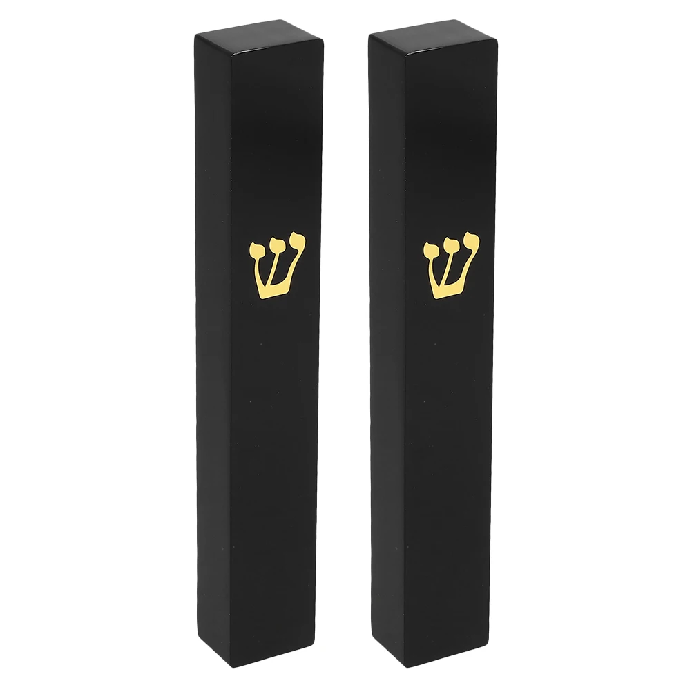2 Pcs Resin Door Post Crafts Jewish Blessing on Case Mezuza Decoration ...