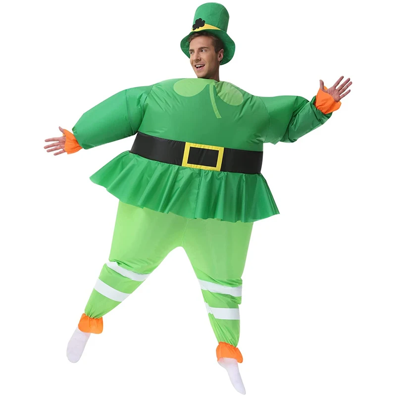 Costume Inflatable Full Body Green Suit Costume Spring four-leaf clover ...