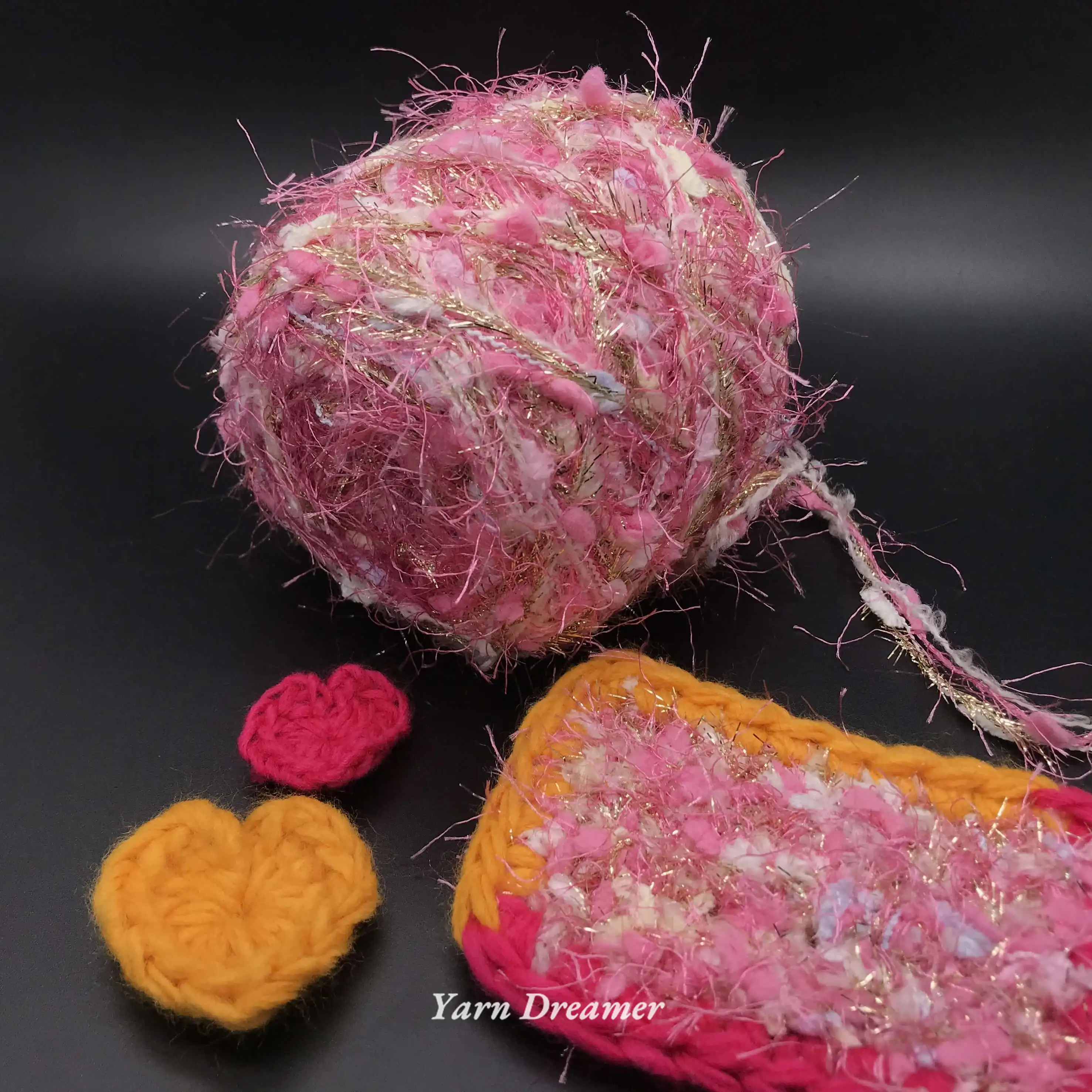100g-Fancy-Glitter-Yarn-for-Crochet-Bulk-Gold-Blended-Yarn-Pink-Hand ...