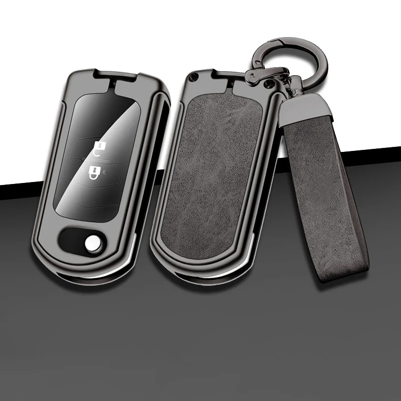 Zinc-Alloy-Leather-Car-Folding-Key-Case-for-Mazda-3-5-6-Series-M6-RX8 ...