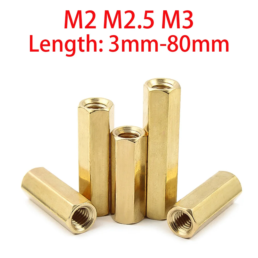 M2-M2-5-M3-Female-To-Female-Hex-Brass-Standoff-Pillar-Spacer-Double ...