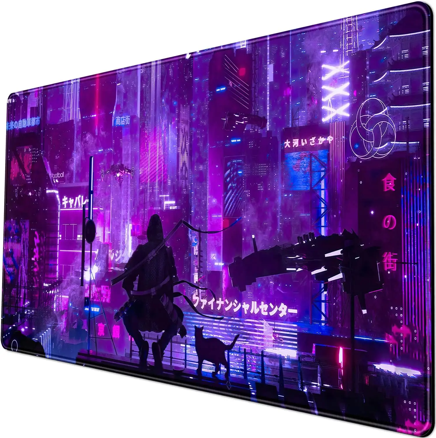 Anime-Neon-Purple-City-Gaming-Mouse-Pad-Extended-Mouse-Pad-Non-Slip ...