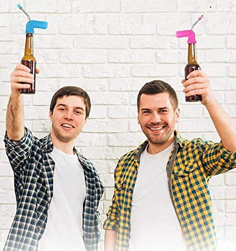1PCS Beer Snorkel Straw Beer Bong Funnel Slammer Double Snorkel ...