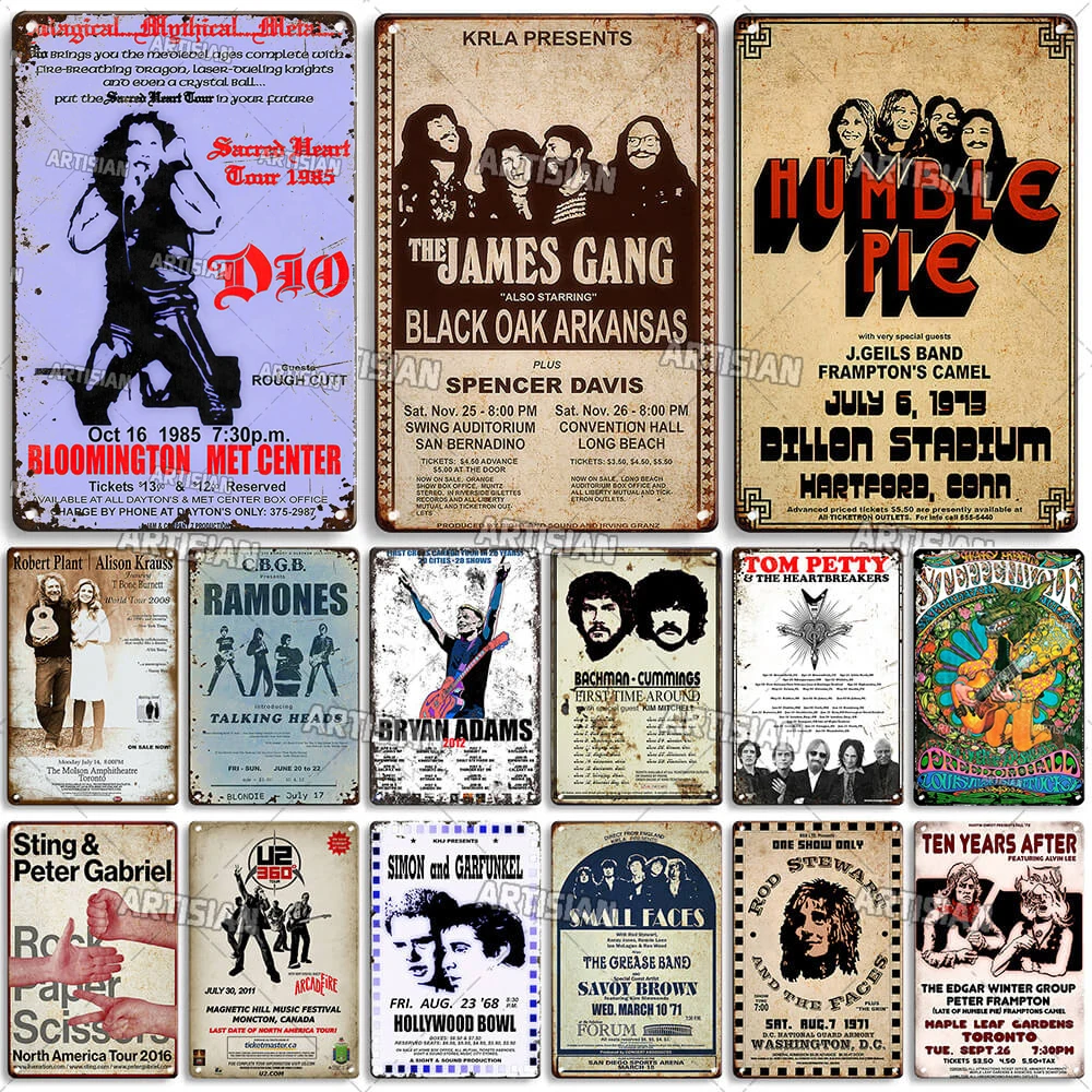 ARTISIAN-Classic-Rock-Music-Metal-Tin-Sign-Home-Bar-Wall-Decorative ...