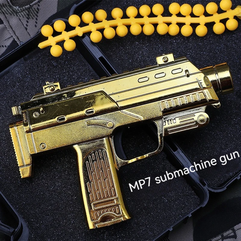 Mini-Alloy-Toy-Gun-Model-MP7-M10-Pistol-Gold-Soft-Bullet-Can-Shoot ...