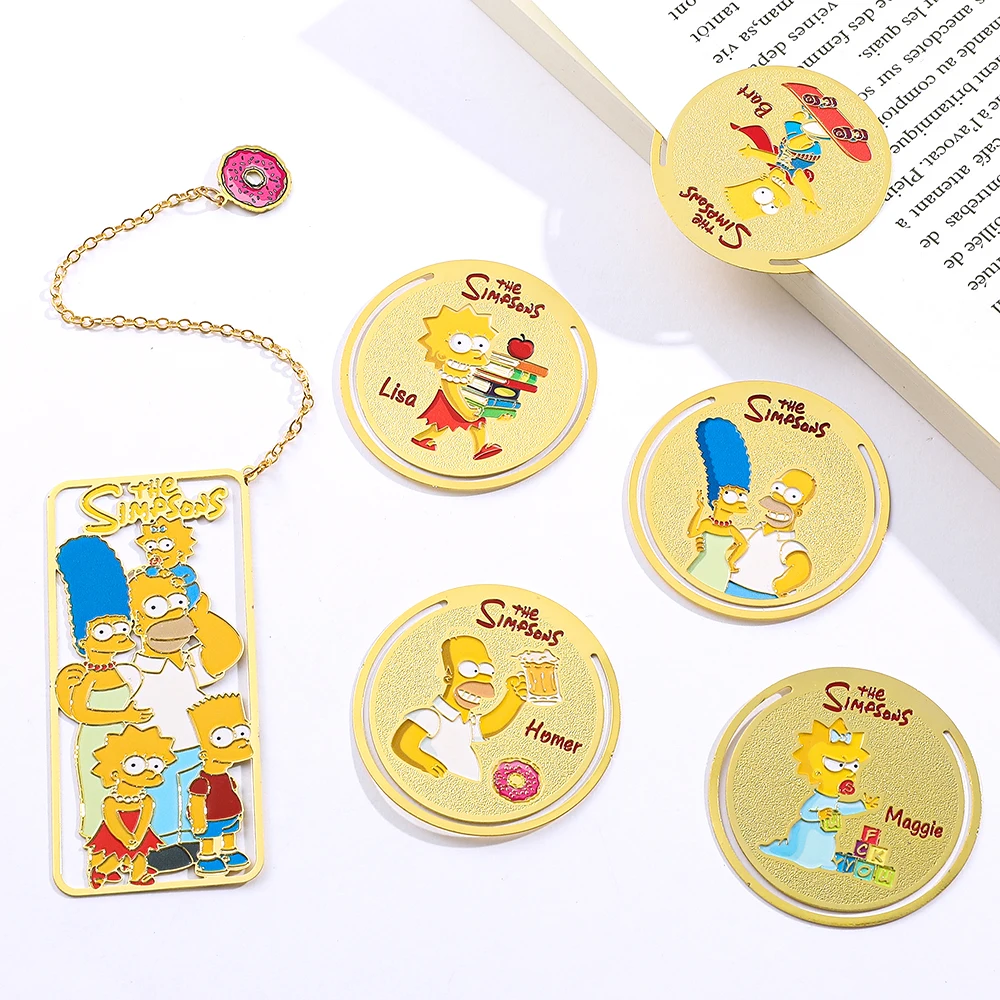The-Simpsons-Family-Cartoon-Figure-Creative-Bookmark-Book-Page-Clips ...