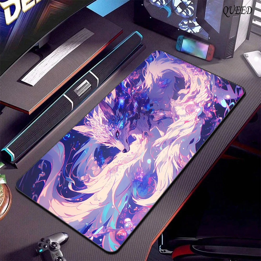 Cute Cartoon Fox Large Gaming Mouse Pad Computer Laptop Mousepad ...
