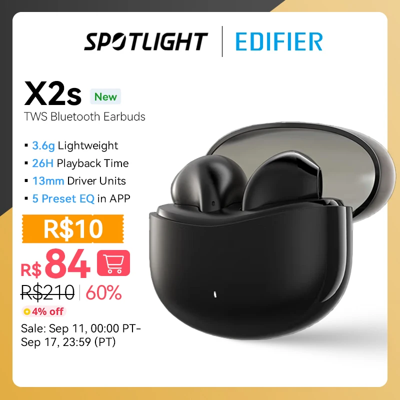 Edifier-X2s-TWS-Fones-de-ouvido-Bluetooth-Fones-Sem-Fio-Earbuds ...